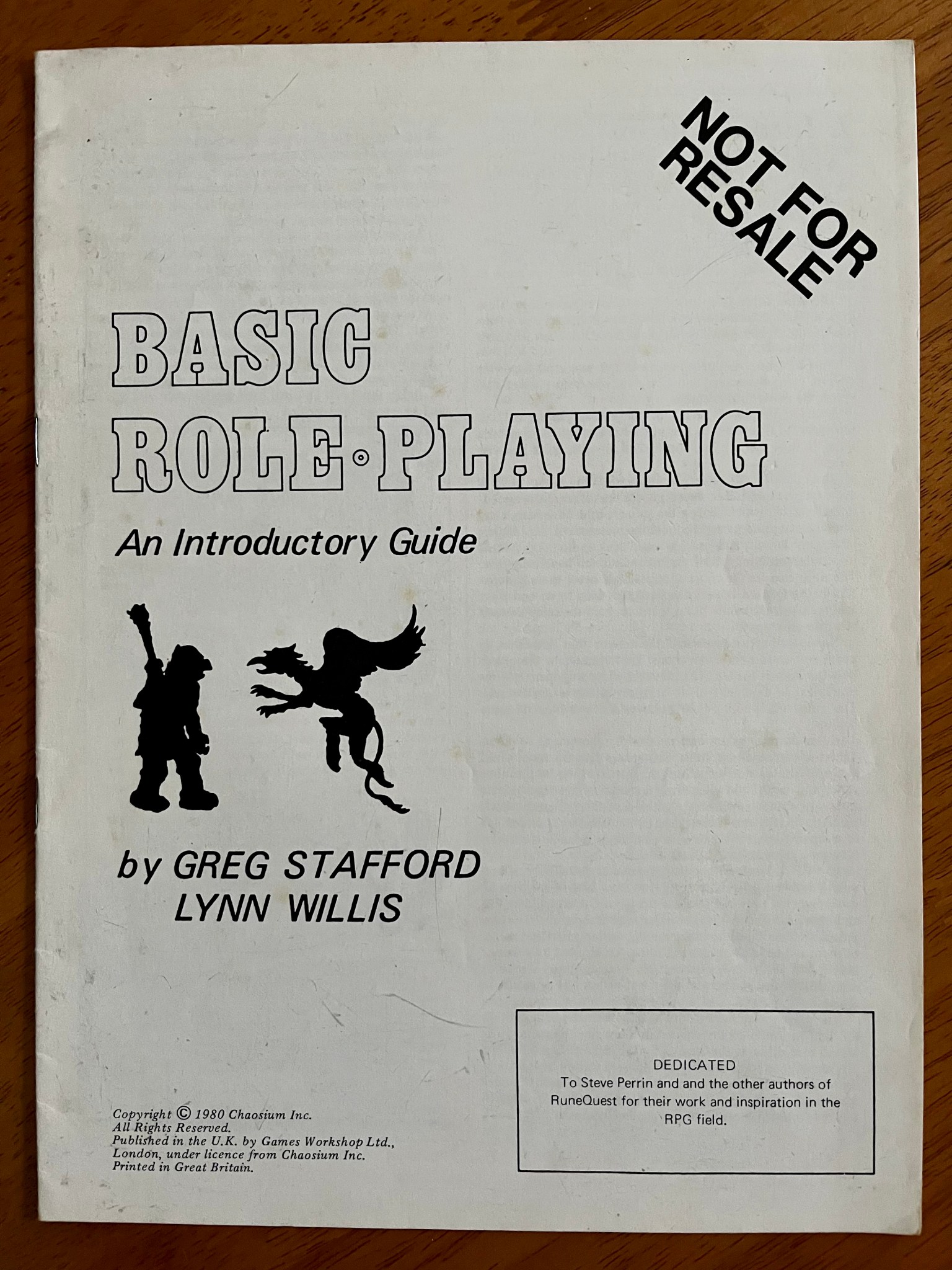 Basic Roleplaying (1980) – Roleplay Rescue’s Blog